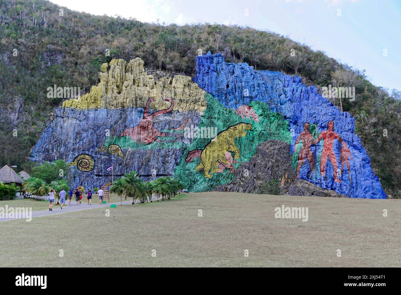 Mural de la Prehistoria, prehistoric wall, painted in 1961 by Mexican ...
