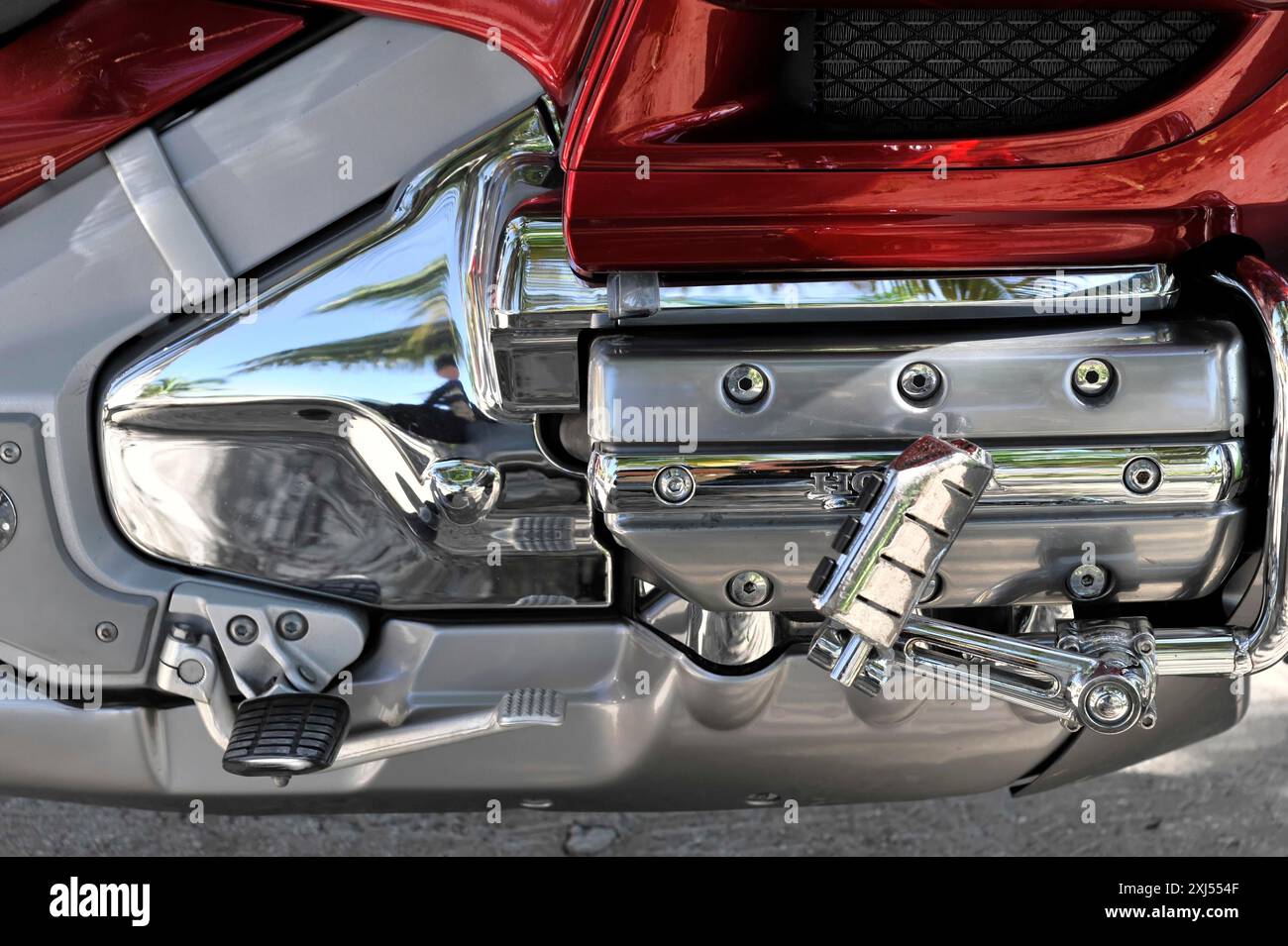 Paamul, Quintana Roo, Mexico, Central America, close-up of a motorbike ...
