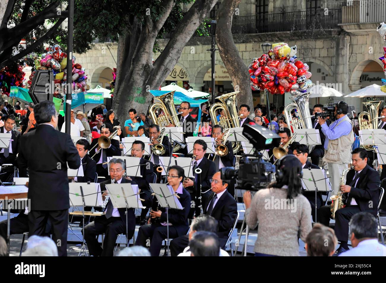 Oaxaca, Mexico, Central America, orchestral performance with wind ...