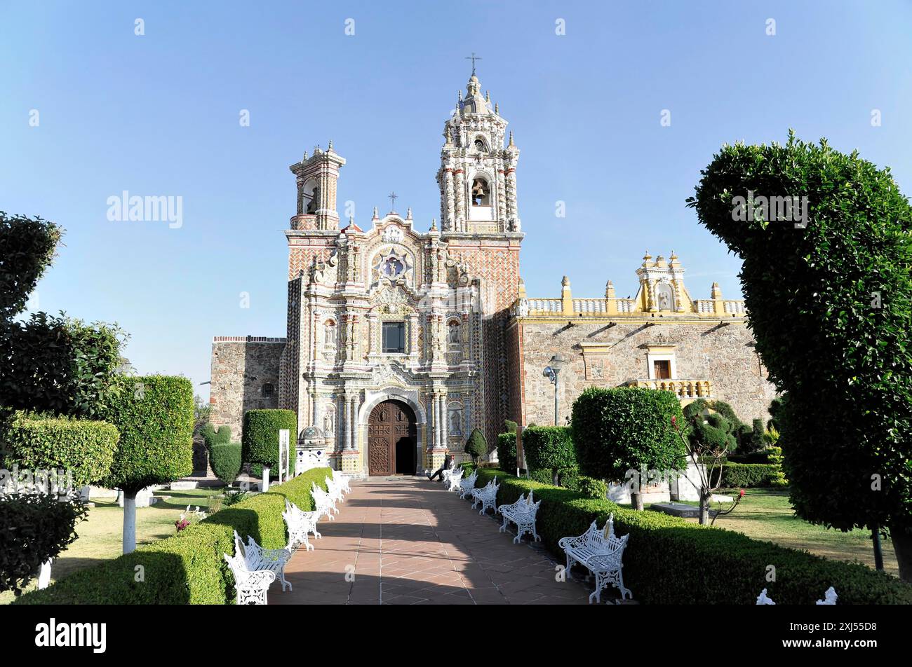 Church of San Francisco de Acatepec, Acatepec, San Pedro Cholula, State ...