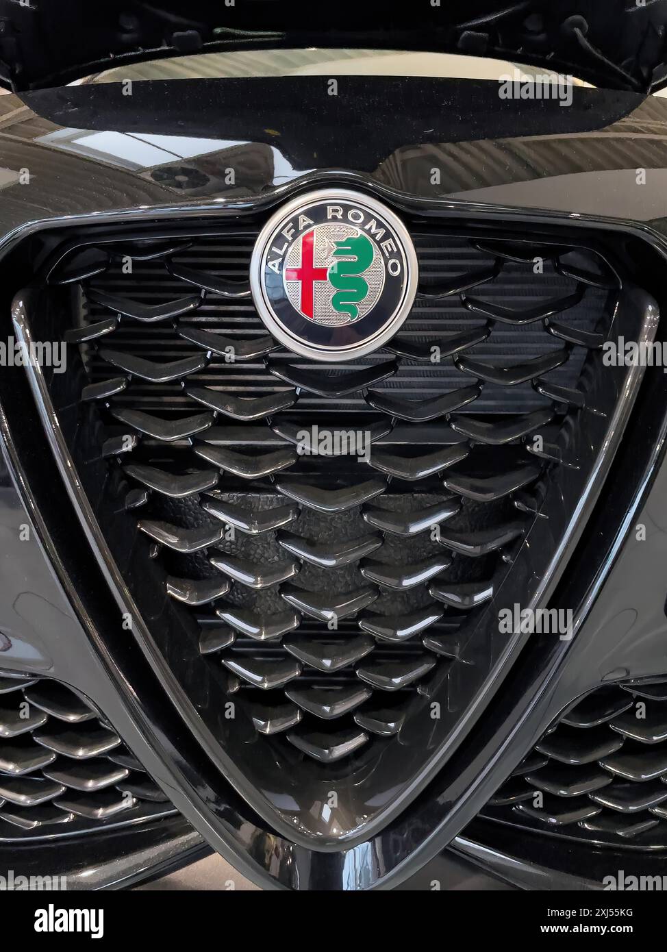 Radiator grille Scudetto with coat of arms emblem Logo of Alfa Romeo ...