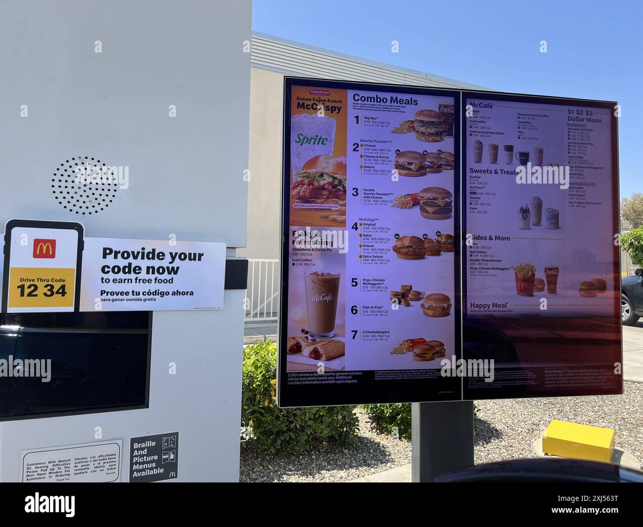 Mcdonalds drive thru menu hi-res stock photography and images - Alamy