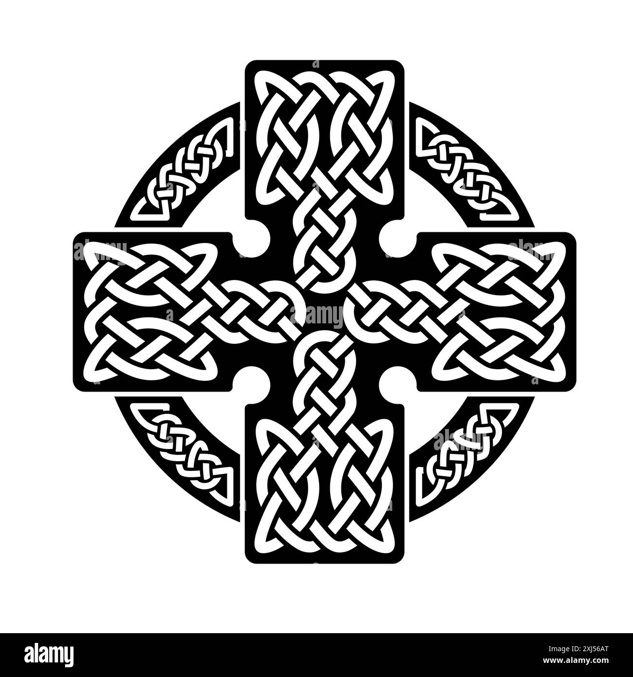 Vector illustration of a celtic cross on white background Stock Vector ...