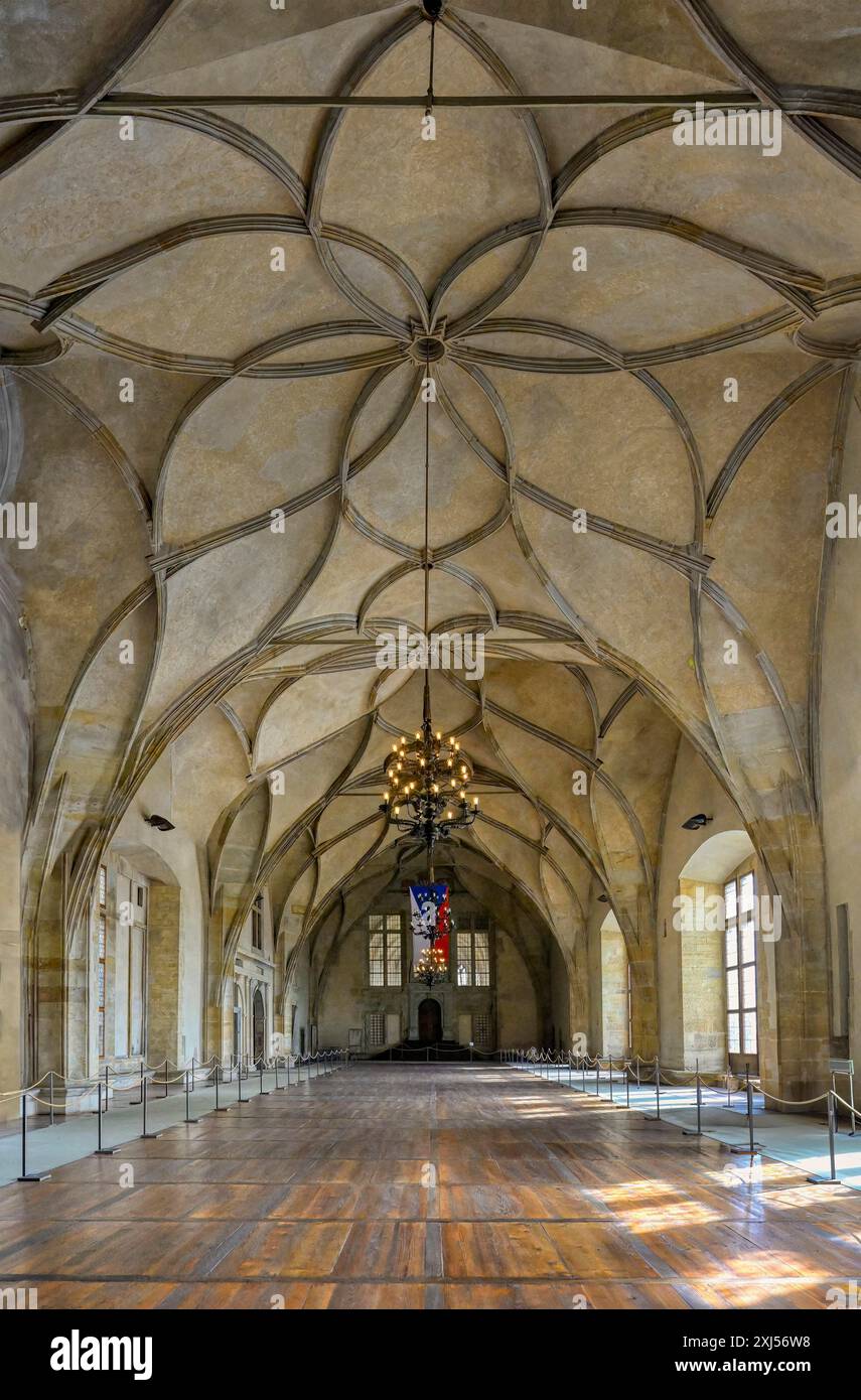 Prague Castle, Old Royal Palace, Vladislav Hall and ceiling, Prague ...