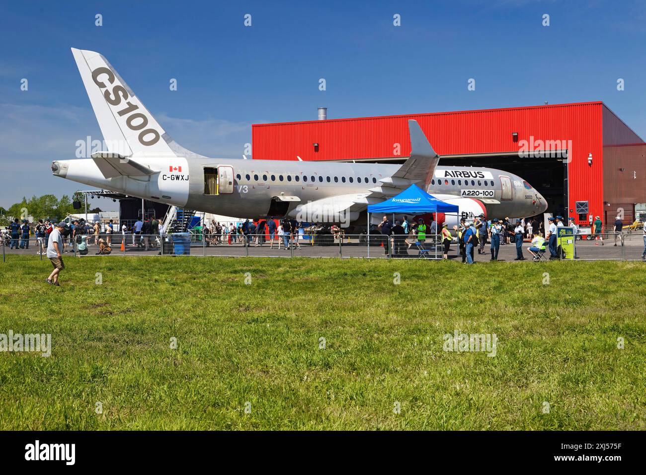 Airshow, passenger jet, Montreal, Province of Quebec, Canada Stock ...