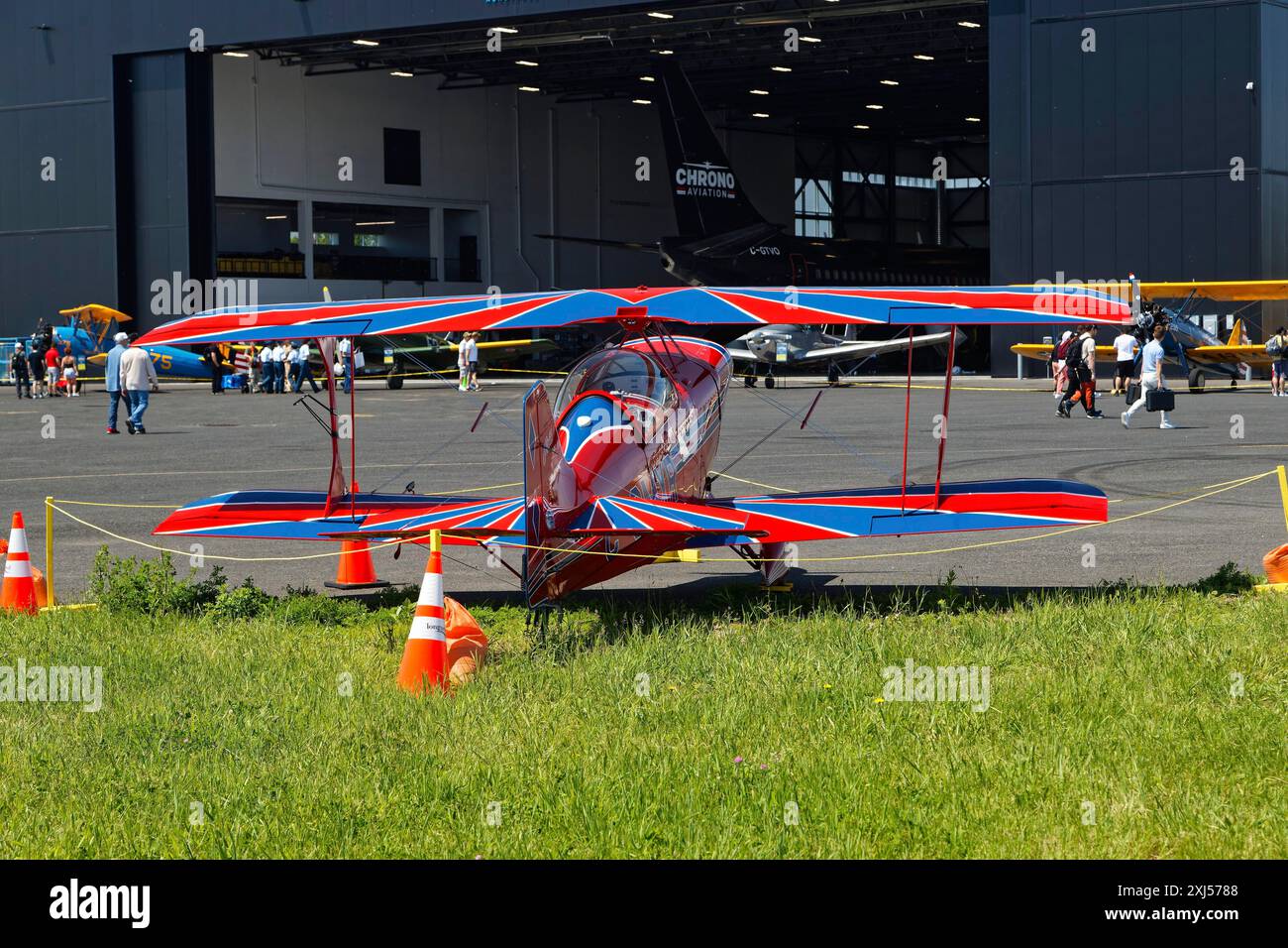 Airshow, biplane, Montreal, Province of Quebec, Canada Stock Photo - Alamy