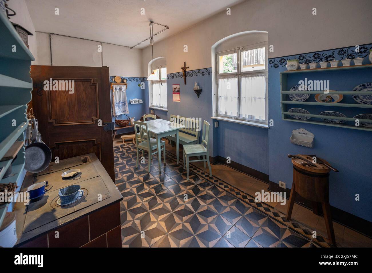 Kitchen with furnishings from around 1900, Haeckerhaus built in 1793 ...