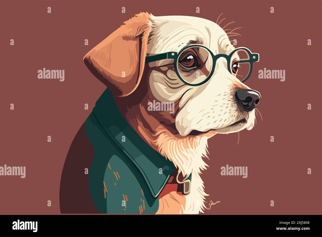 Old Dog vector illustration Stock Vector Image & Art - Alamy