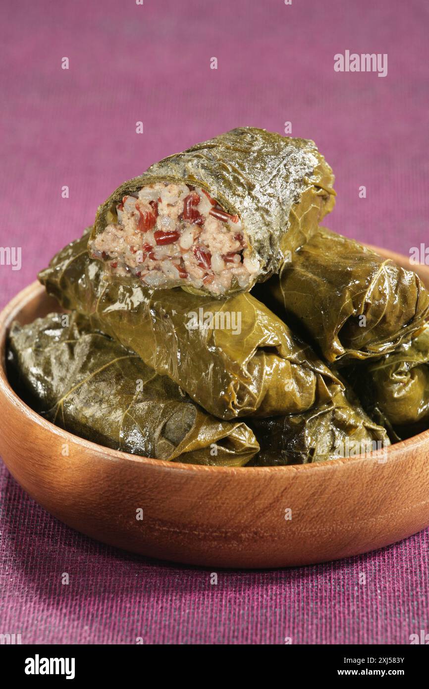 Stuffed vine leaves Stock Photo - Alamy