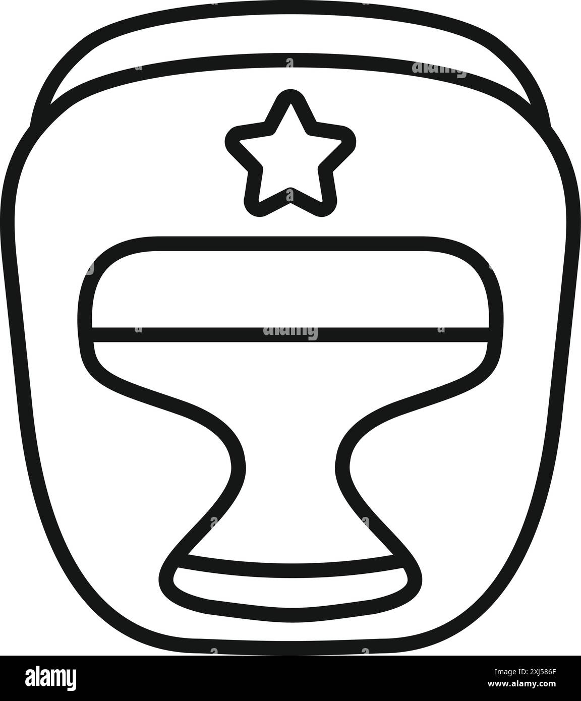 Boxing helmet with star protecting from injury during fight Stock ...