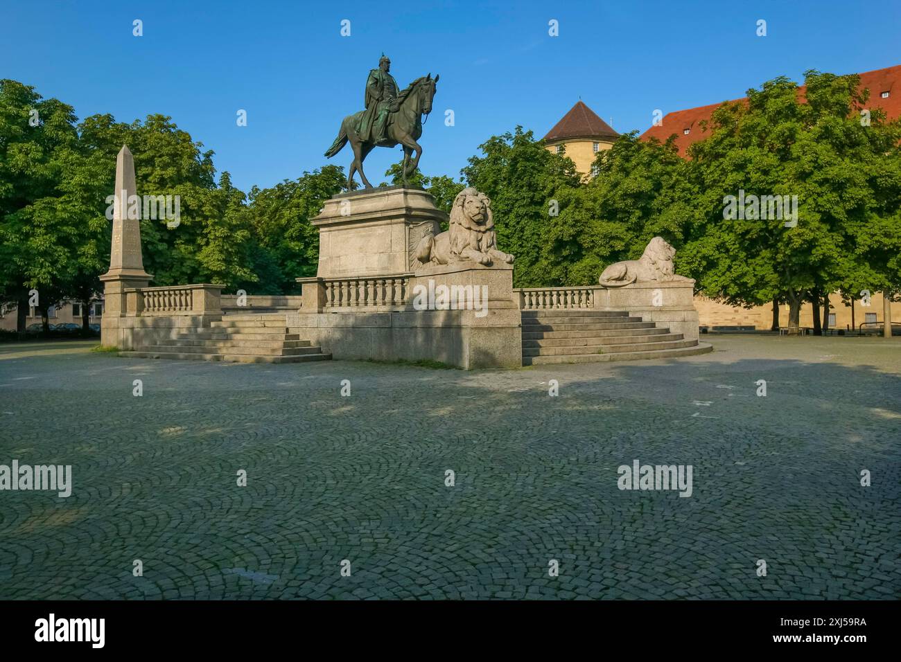 Monument to Emperor Wilhelm I on Karlsplatz, historical square ...