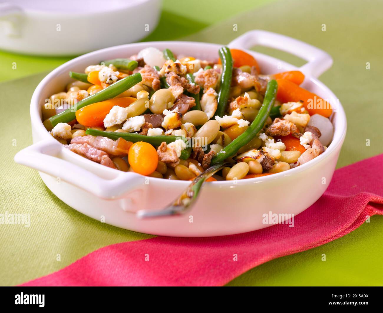 Vegetable and ricotta savoury crumble Stock Photo - Alamy