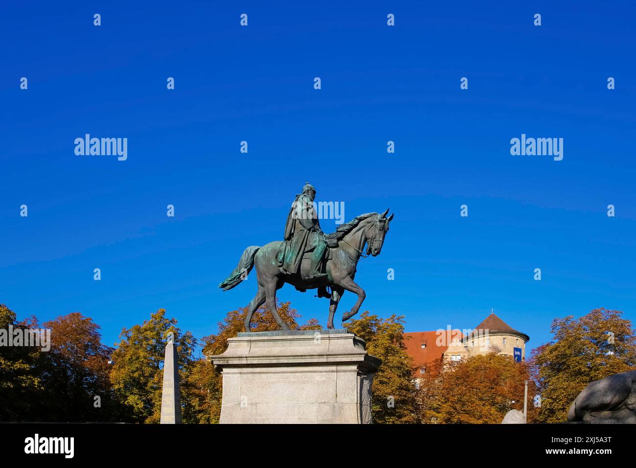 Monument to Emperor Wilhelm I on Karlsplatz, historical square ...