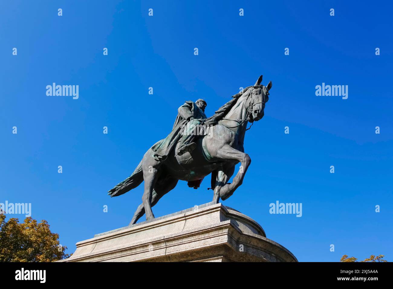 Monument to Emperor Wilhelm I on Karlsplatz, historical square ...