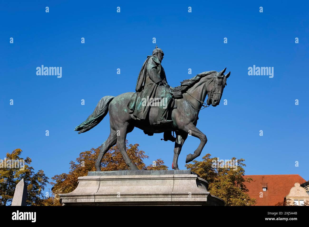 Monument to Emperor Wilhelm I on Karlsplatz, historical square ...
