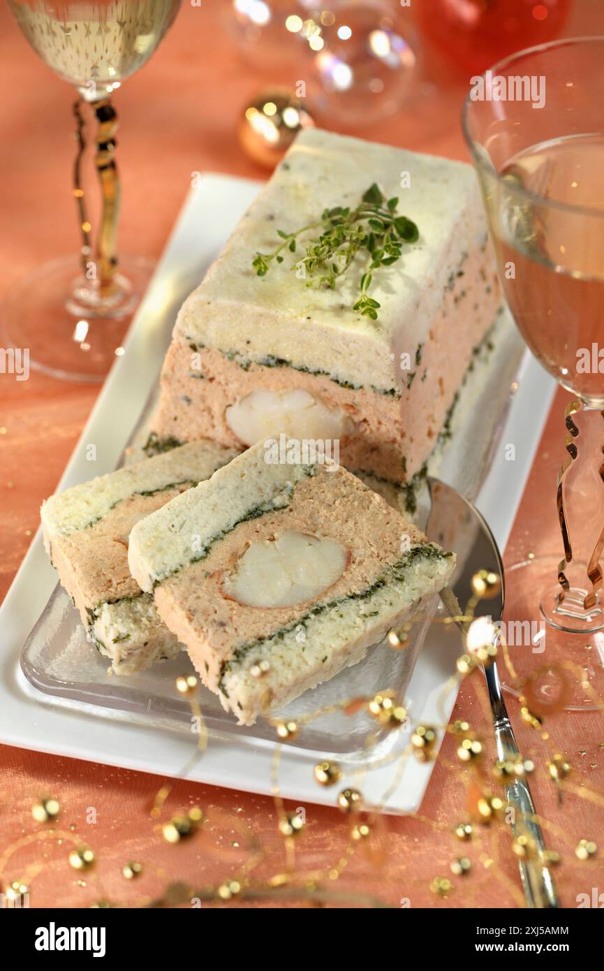 Fish and spiny lobster terrine Stock Photo - Alamy