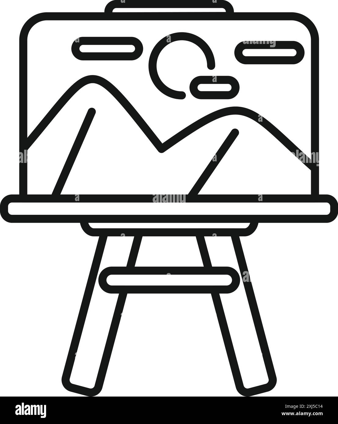 Fine line landscape drawing hi-res stock photography and images - Alamy