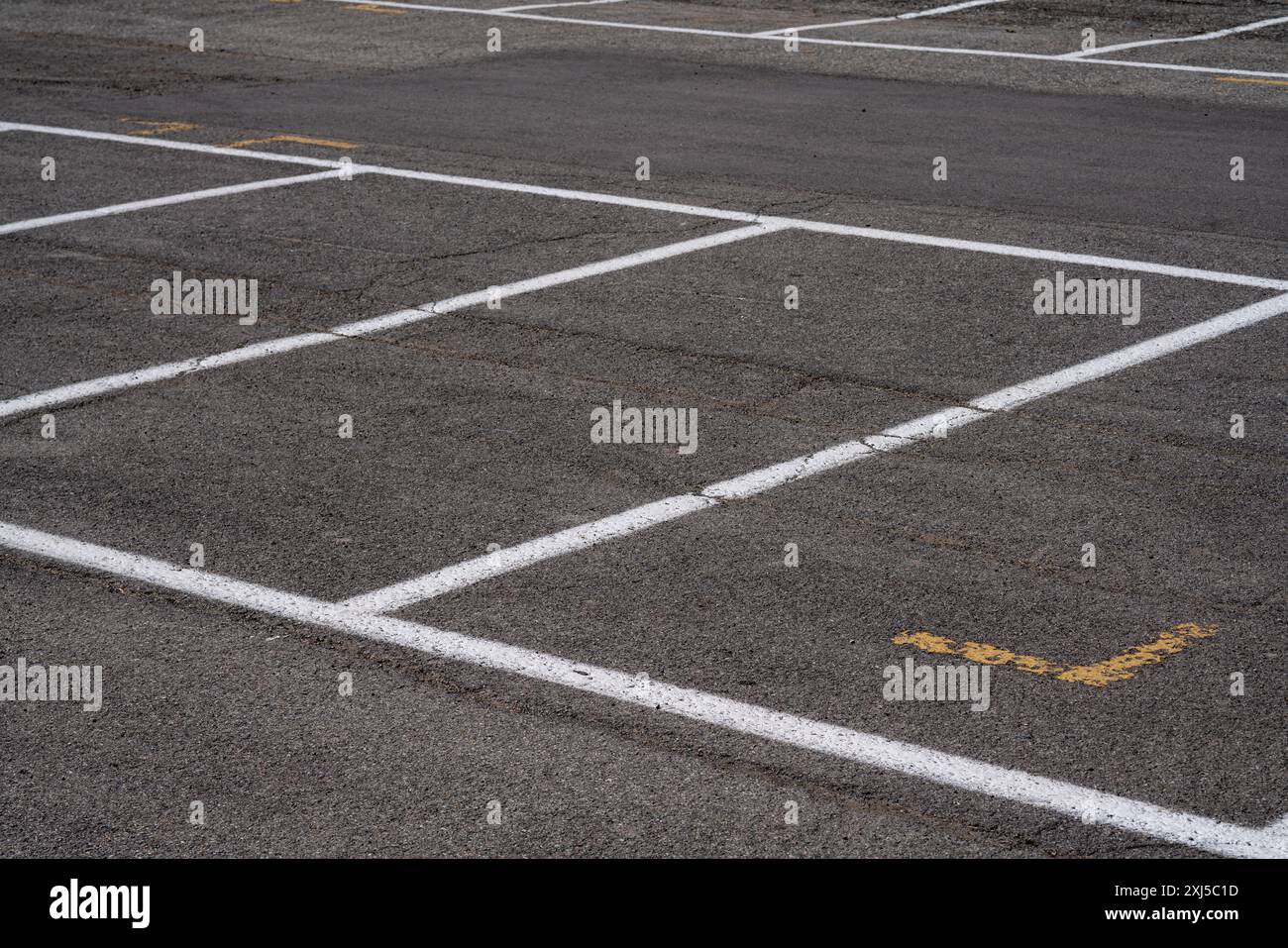 white lines for parking your car in the city, the parking of vehicles ...
