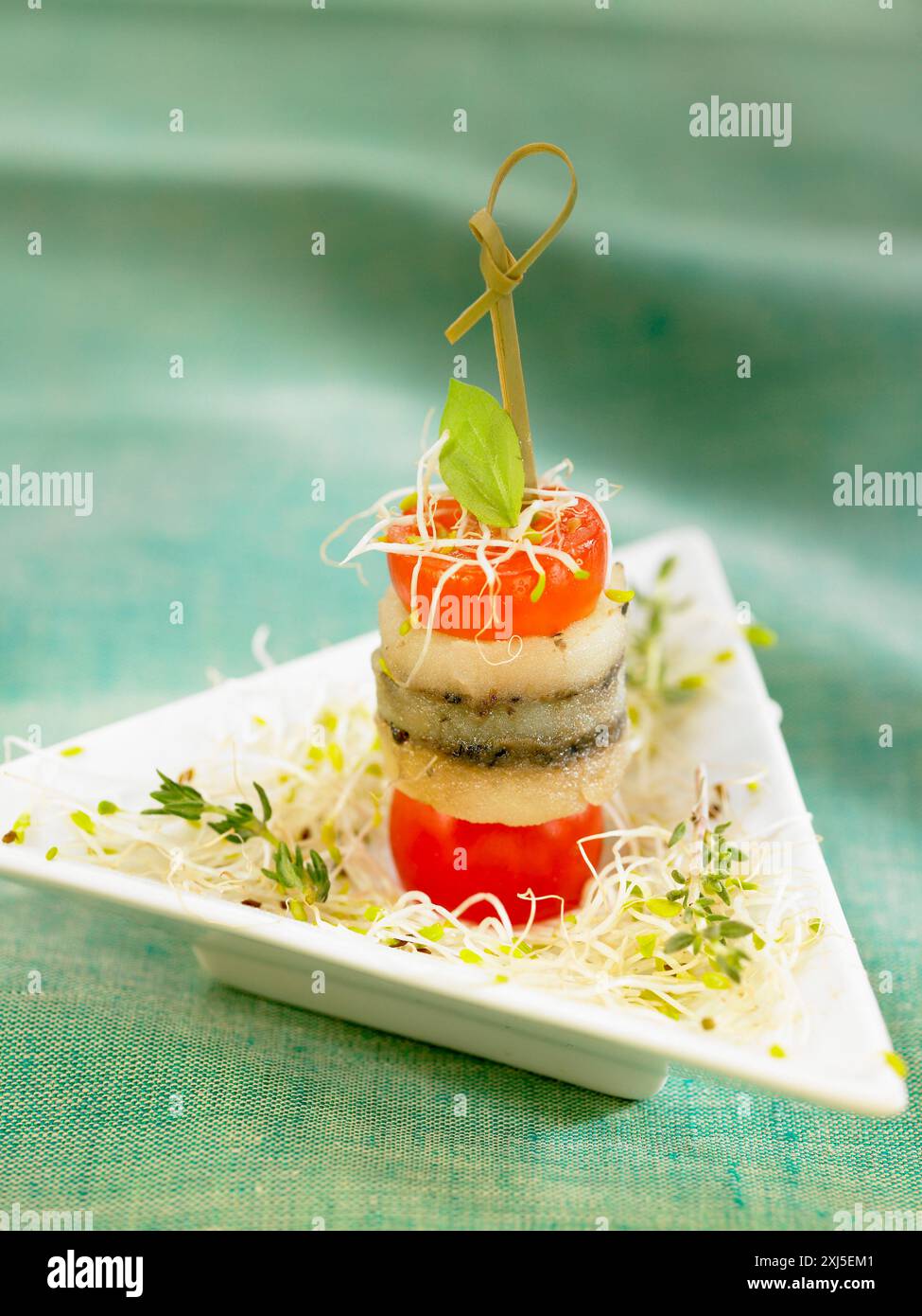 Tomato and salt-cod tapas Stock Photo - Alamy