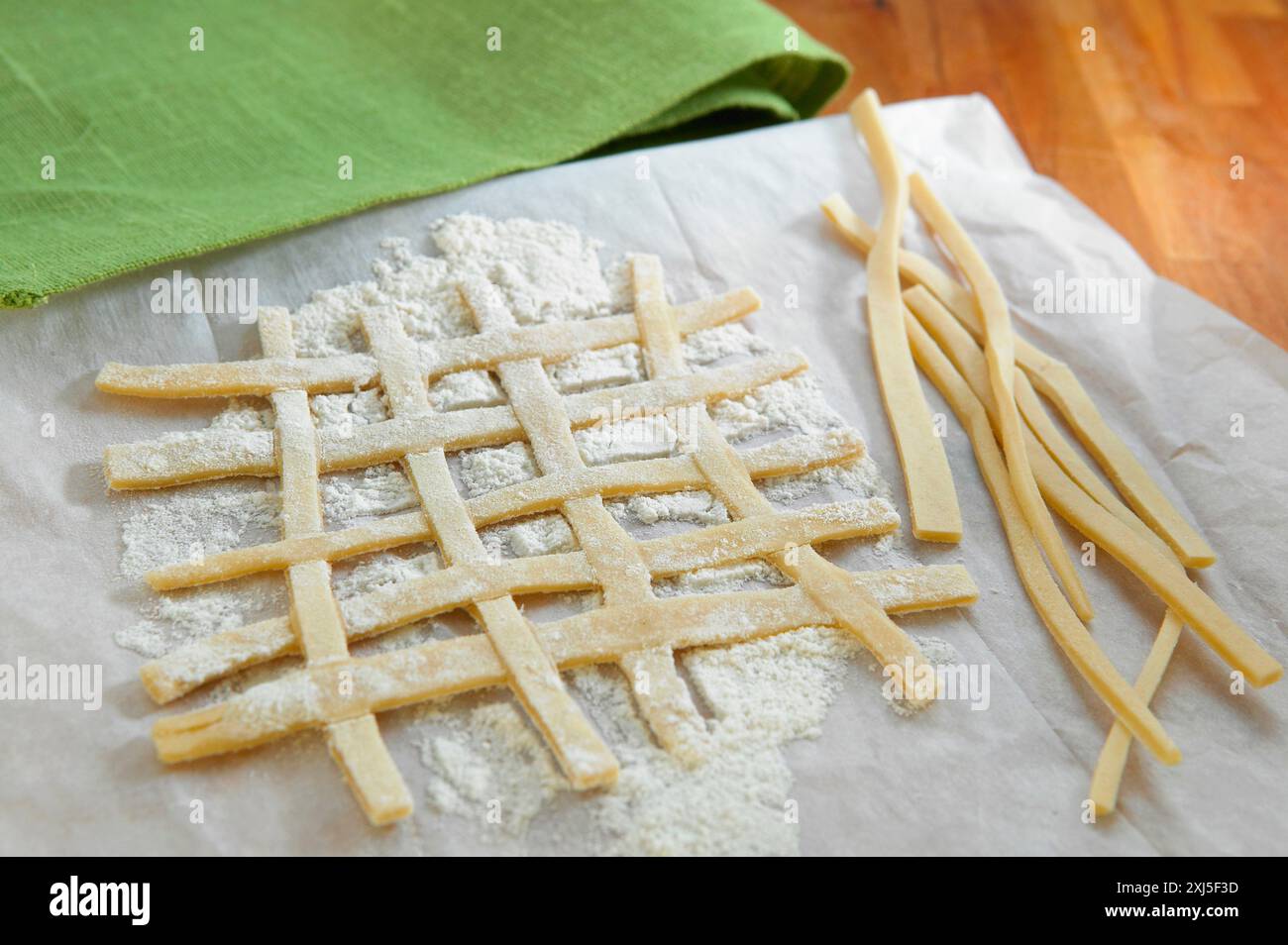 Strips of shortcrust pastry Stock Photo - Alamy