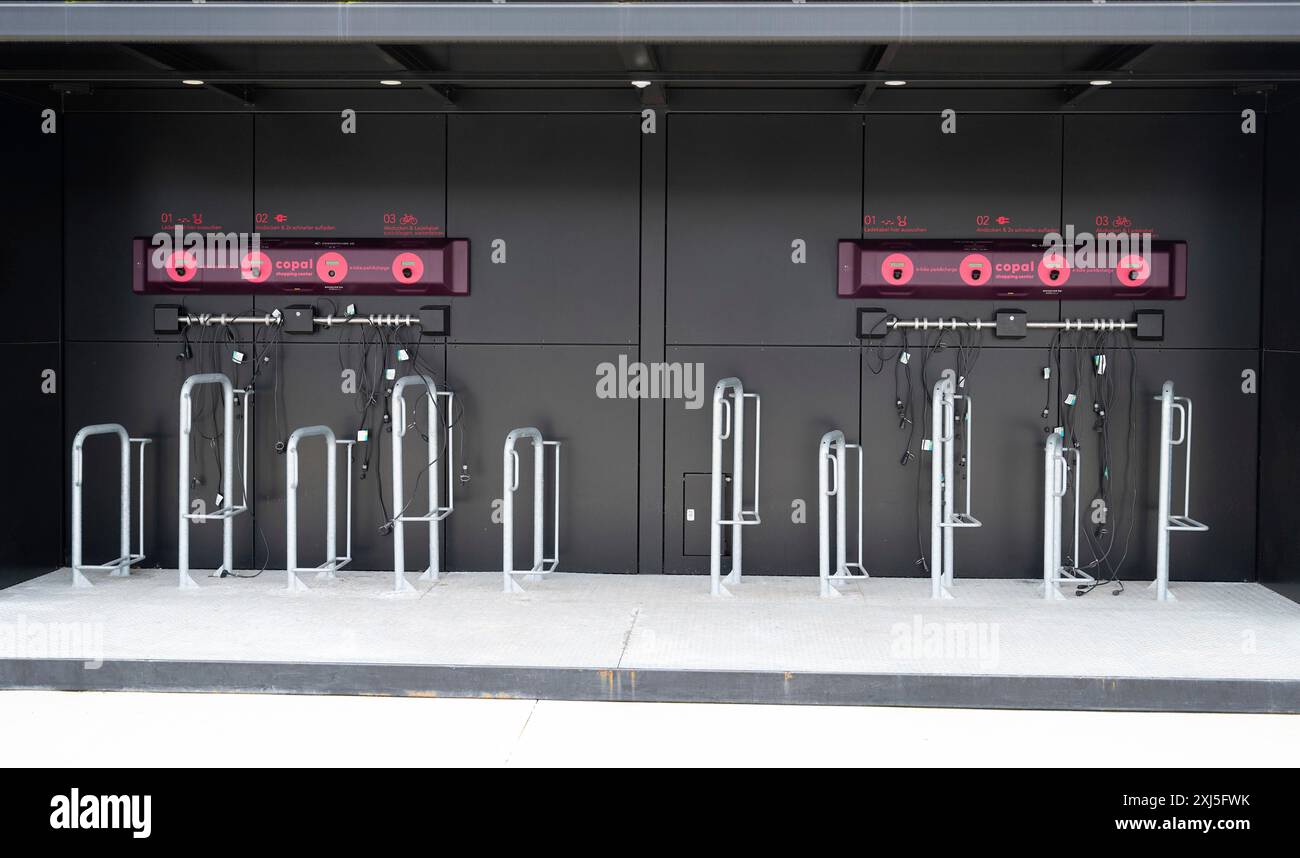 Electric bicycle recharging battery station, eco power and environment ...