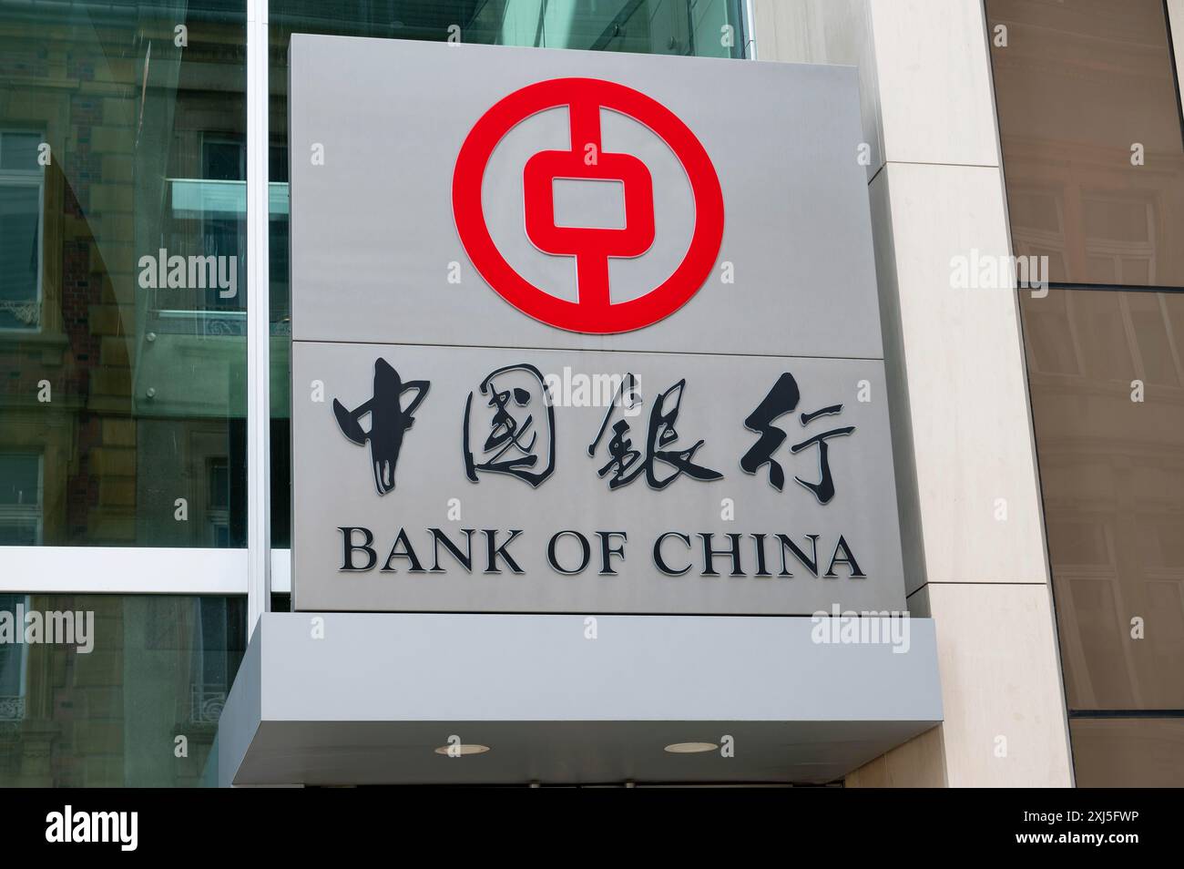 Bank of China branch in the city of Luxembourg, banking business ...