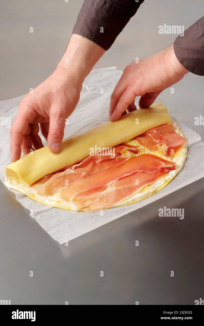 Rolling the pastry Stock Photo - Alamy