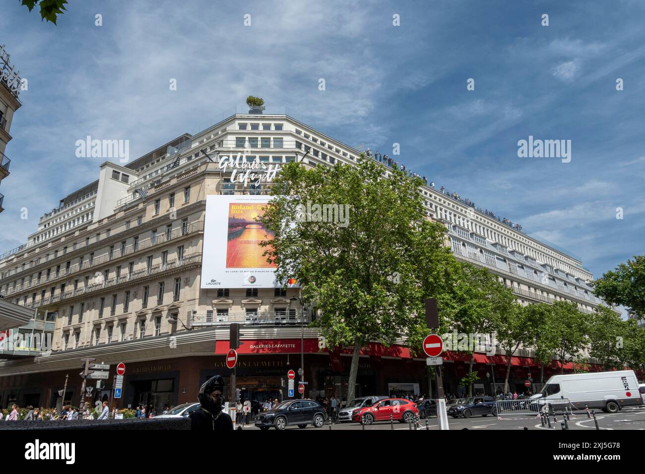 Paris, France, june 08 2024 - facade of the Lafayety, famous department ...