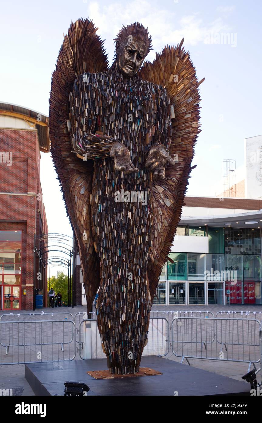 Knife Angel sculpture by Alfie Bradley on display in Southend High ...
