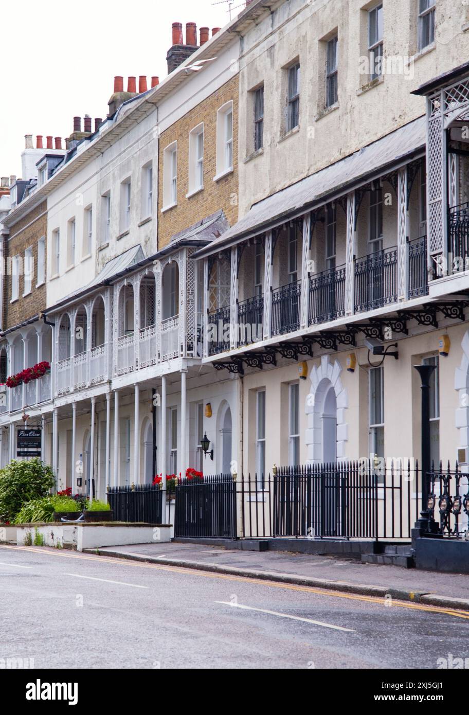 Older style houses on Royal Terrace near the seafront in Southend on ...