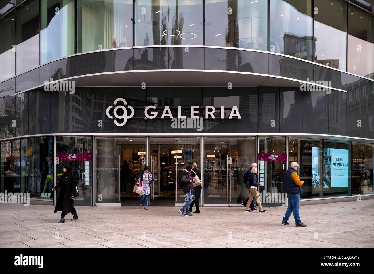 Galeria Kaufhof Hauptwache, department stores' chain, logo, entrance ...