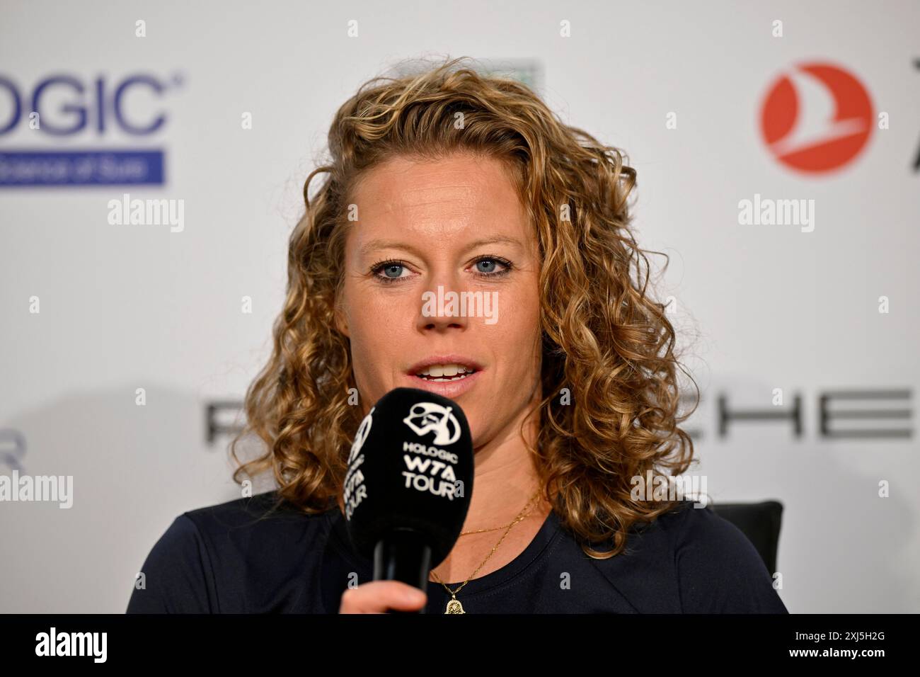 Laura Siegemund (GER), portrait, press conference, press conference ...