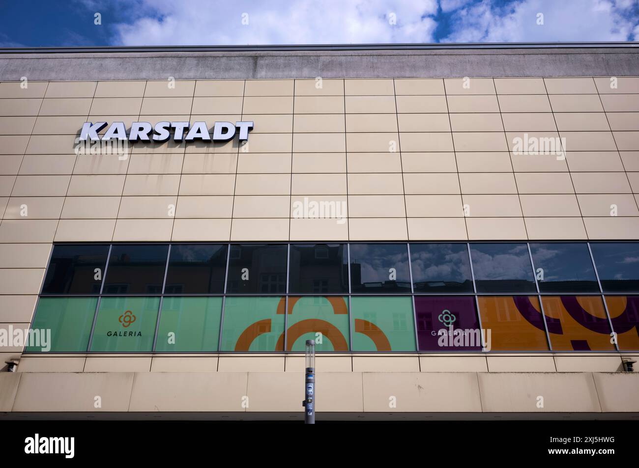 Retail, department stores' chain Karstadt Galeria Kaufhof, facade, logo ...