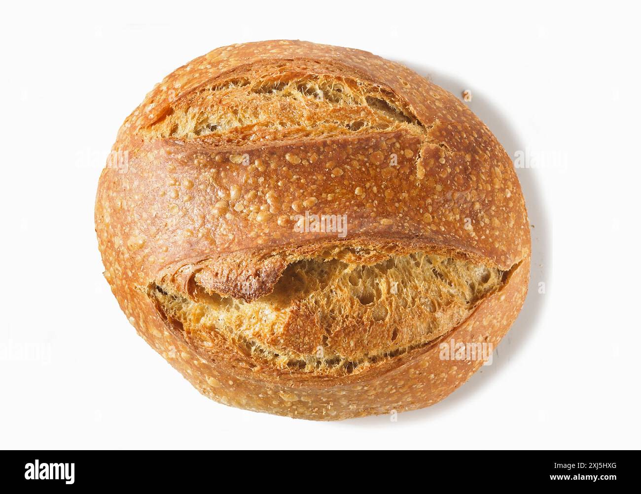 Round white bread loaf Stock Photo - Alamy