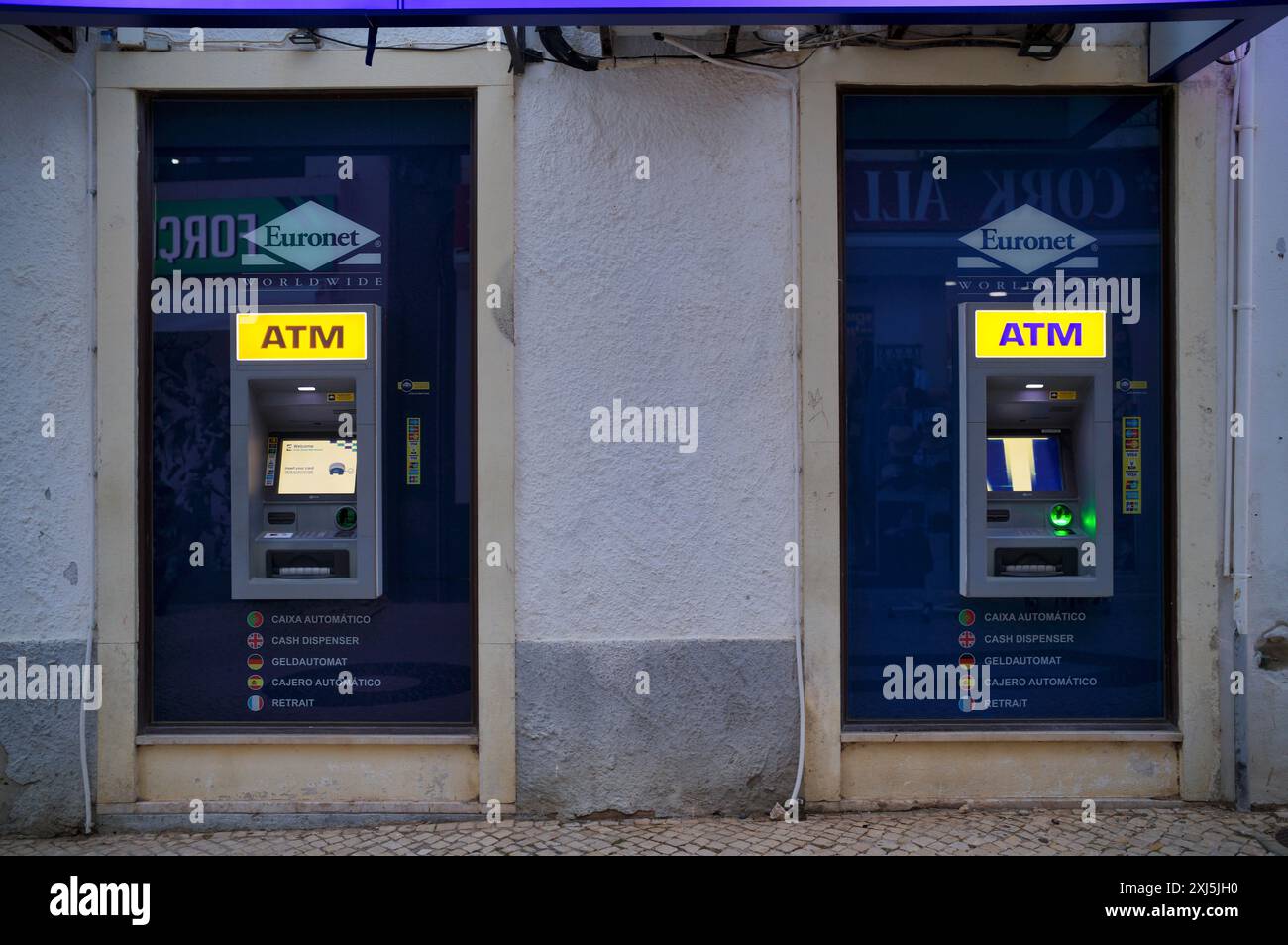 ATM, Automated Teller Machine, Euronet, Old Town, Lagos, Algarve ...