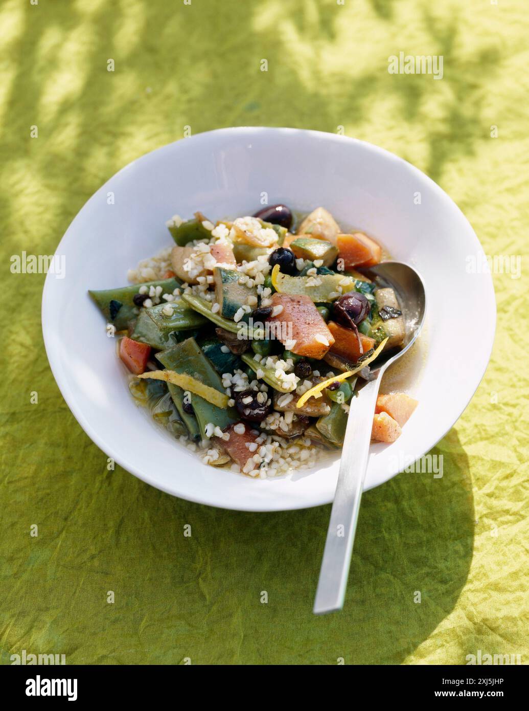 Vegetable and bulghour four spice Tajine Stock Photo - Alamy