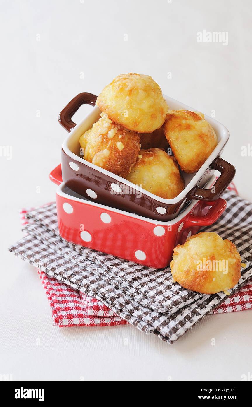 Cheesy cream puffs Stock Photo - Alamy