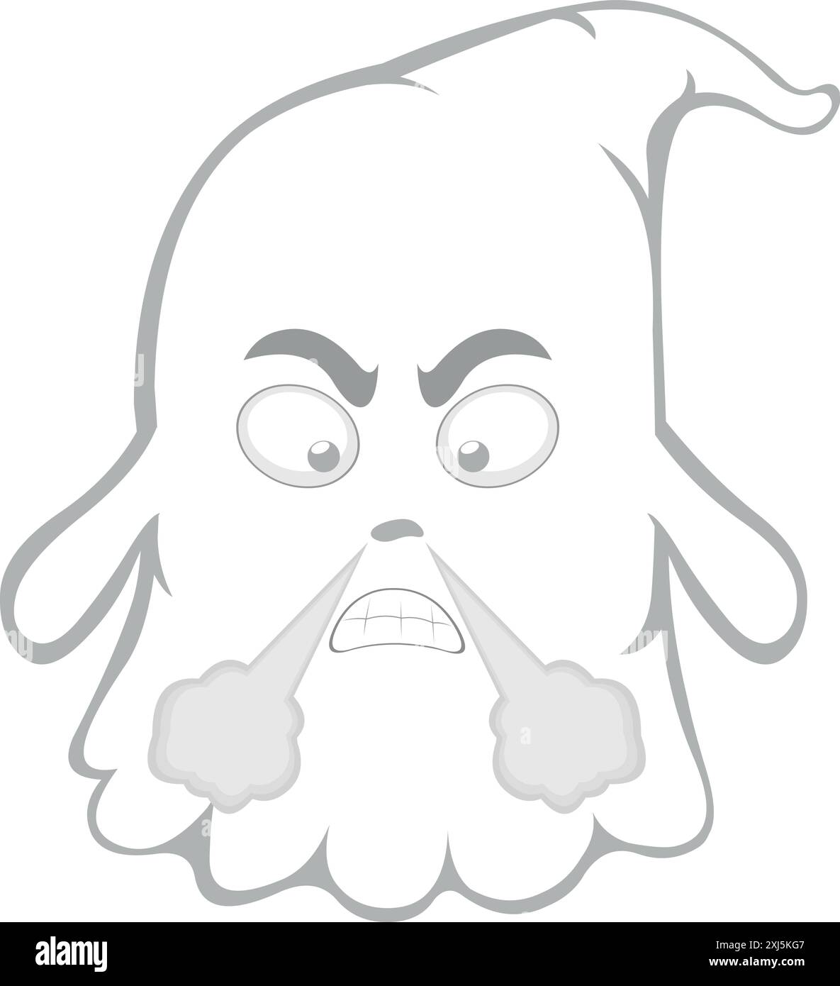 vector illustration character ghost cartoon, with an expression of ...