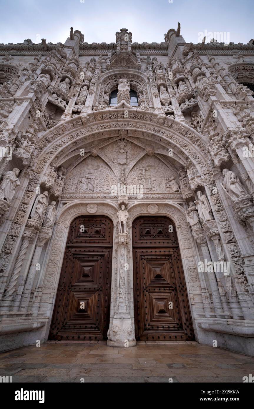South portal, tympanum, Hieronymite monastery Mosteiro dos Jeronimos ...