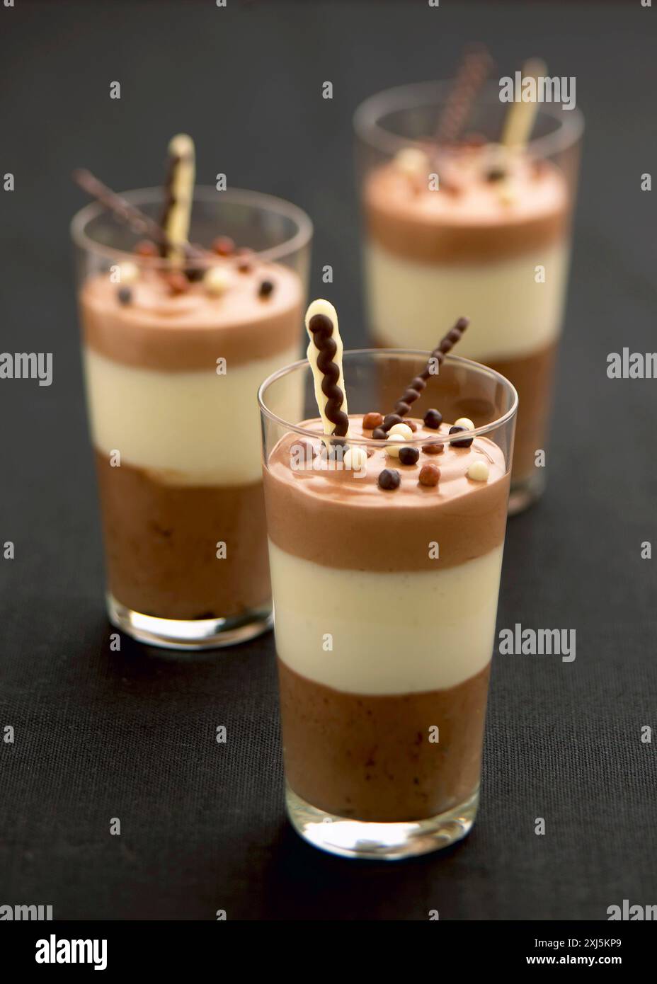 Two chocolate Verrines Stock Photo - Alamy