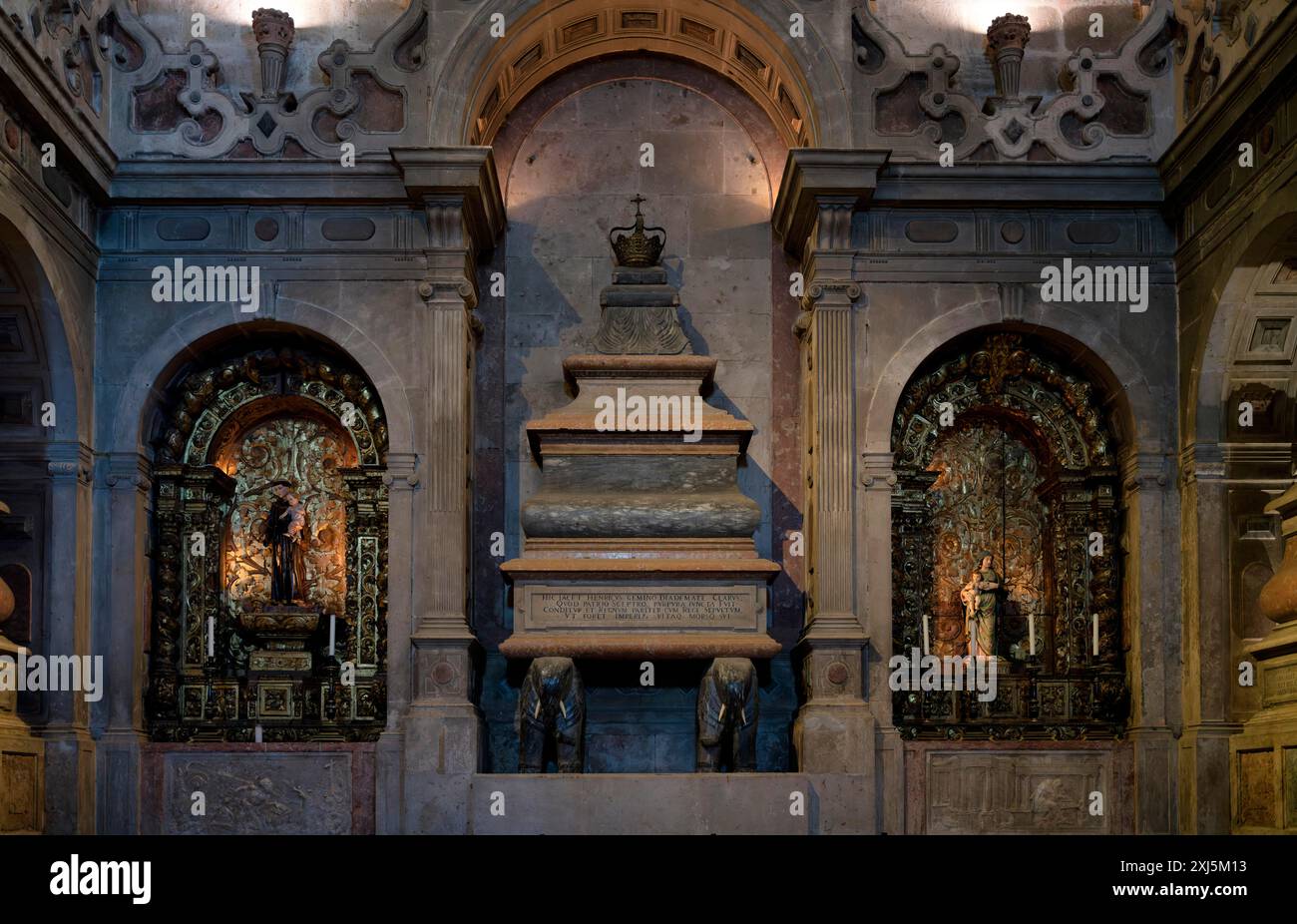 Interior view, tomb of Henry I, royal tomb, typically carried by ...