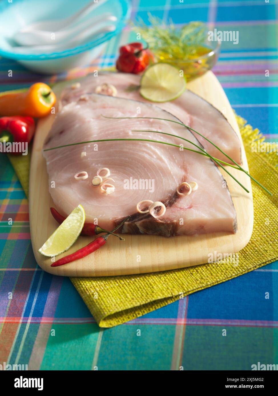 Raw slices of swordfish Stock Photo - Alamy