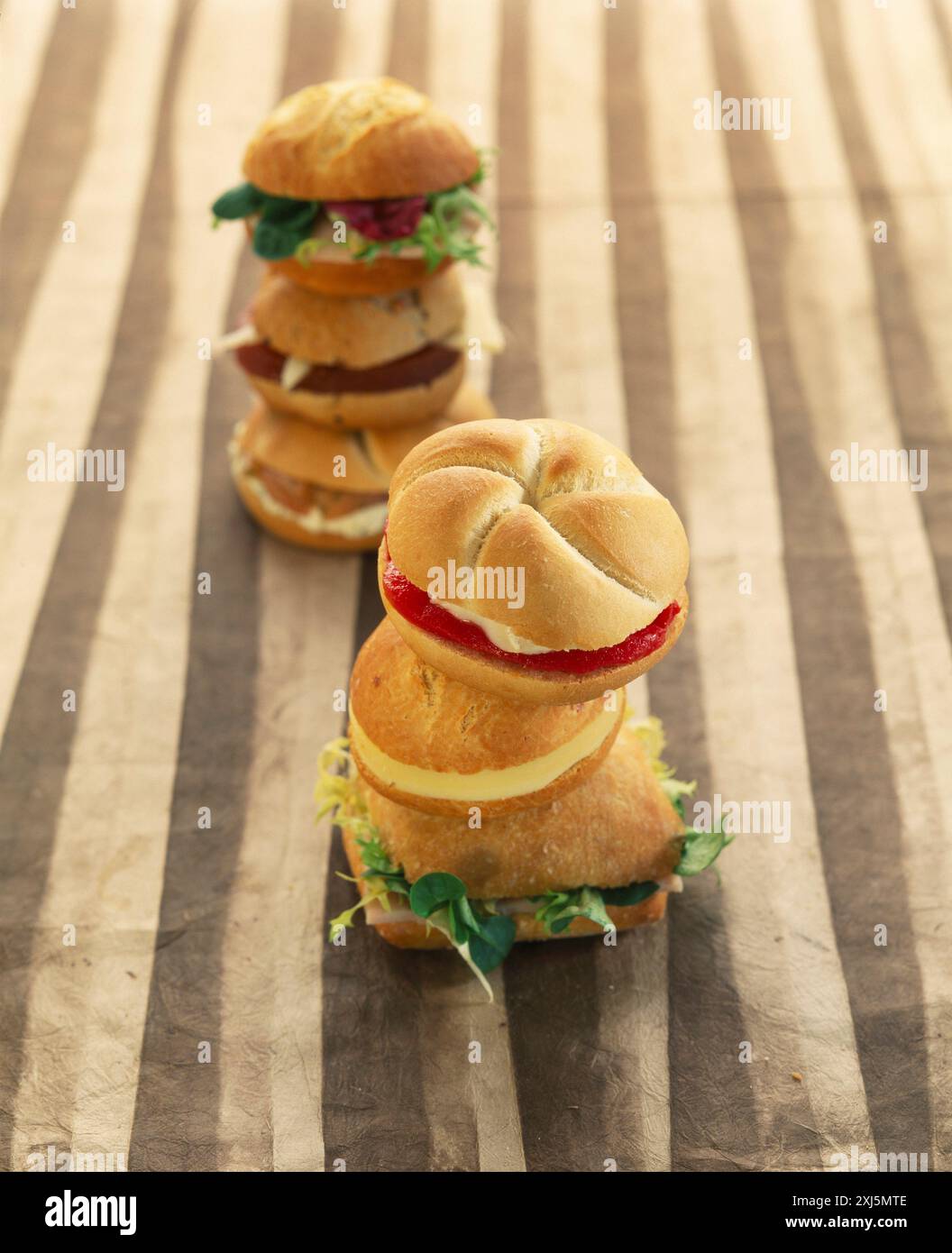 Assorted meat cheese sandwiches hi-res stock photography and images - Alamy