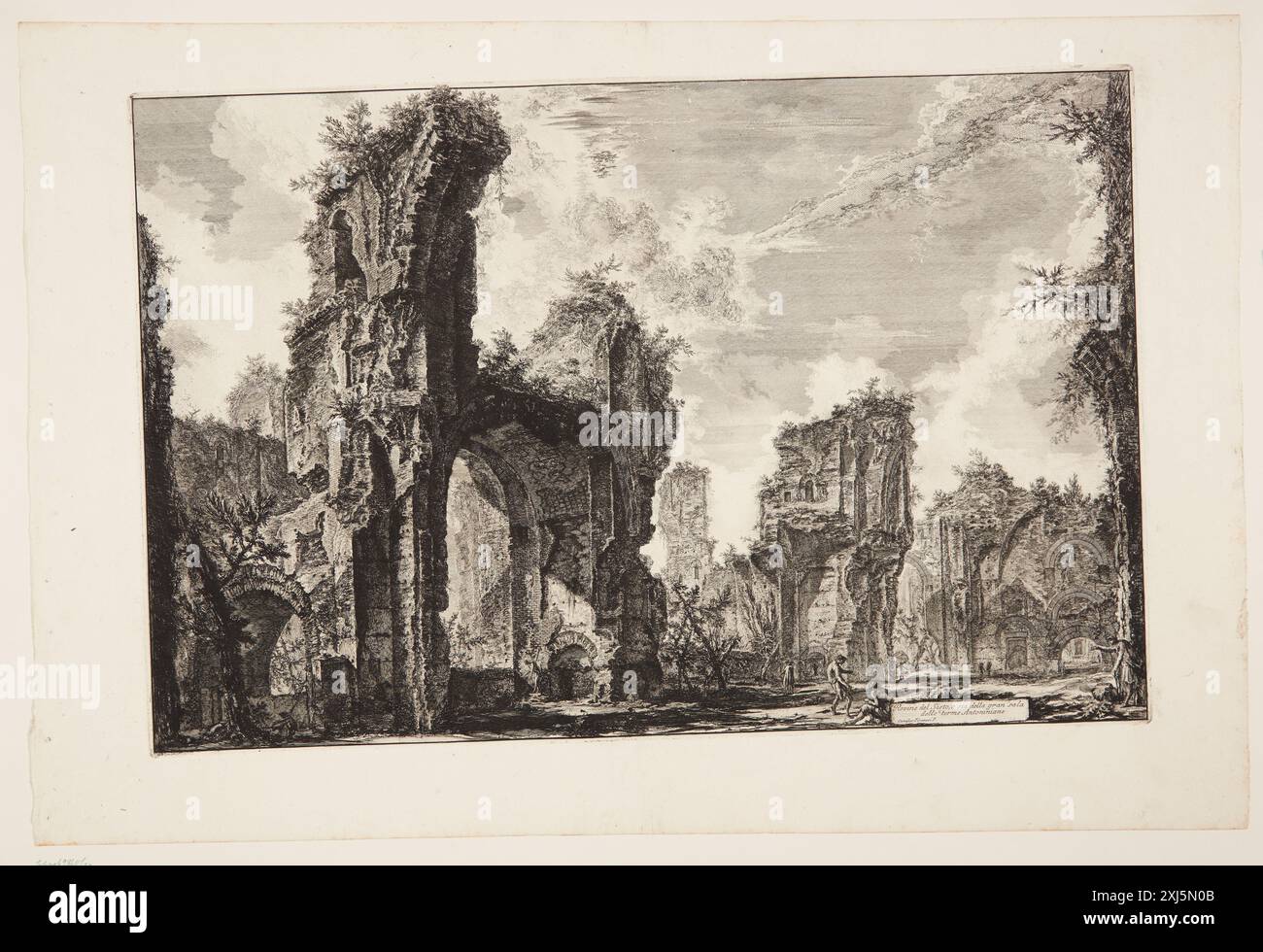 Engraving by Giovanni Battista Piranesi depicting the ruins of the ...
