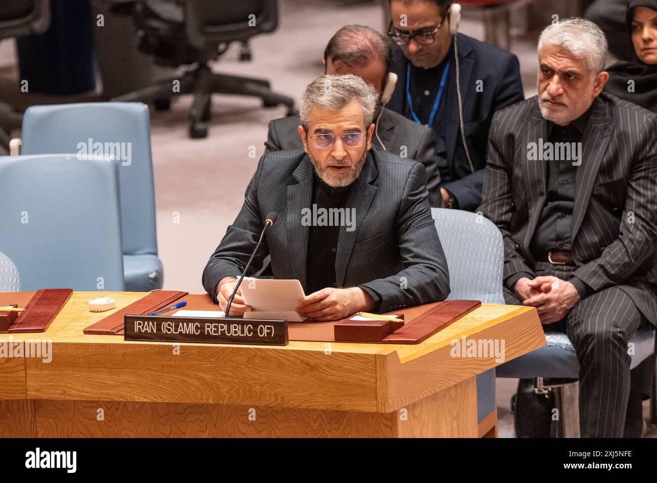 Ali Bagheri, Acting Minister for Foreign Affairs of Iran speaks during ...