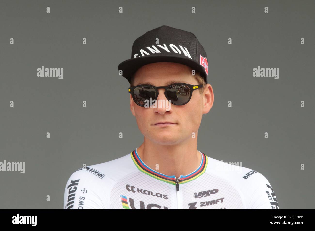 World Champion Mathieu Van Der Poel MVDP Portrait at Tour de France ...