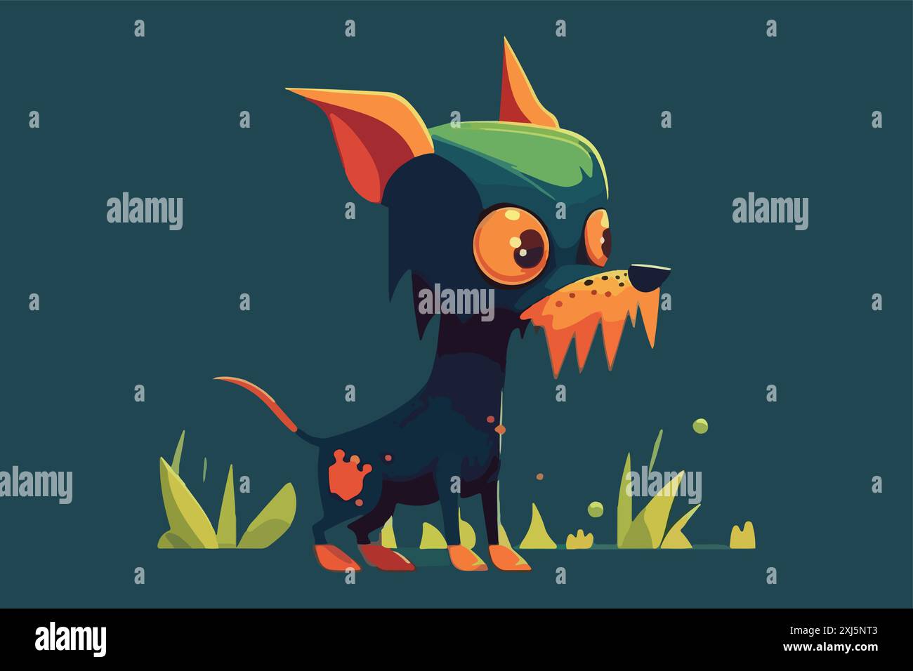 Dog monster vector illustration Stock Vector Image & Art - Alamy