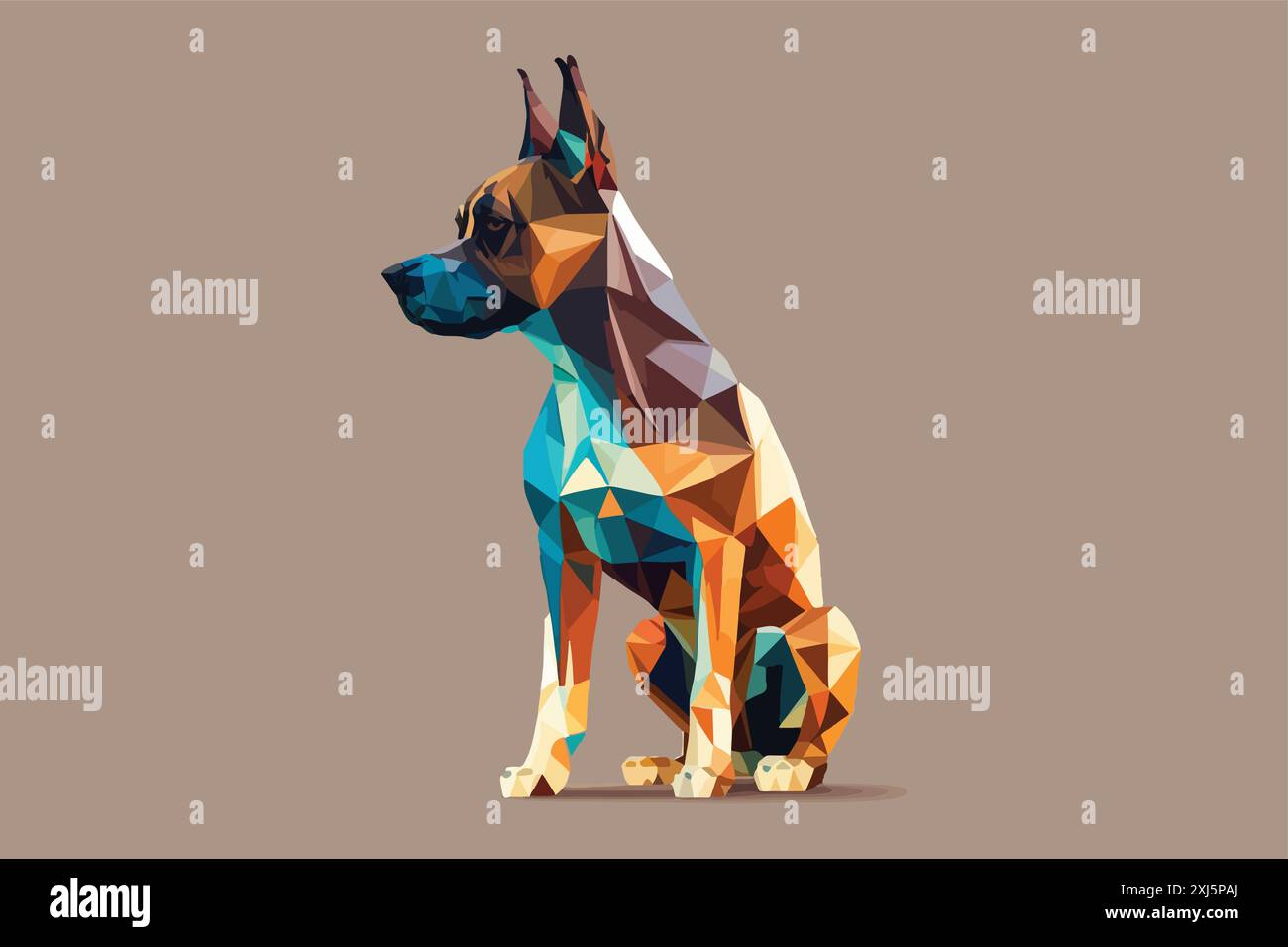 Dog Low Poly vector illustration Stock Vector Image & Art - Alamy
