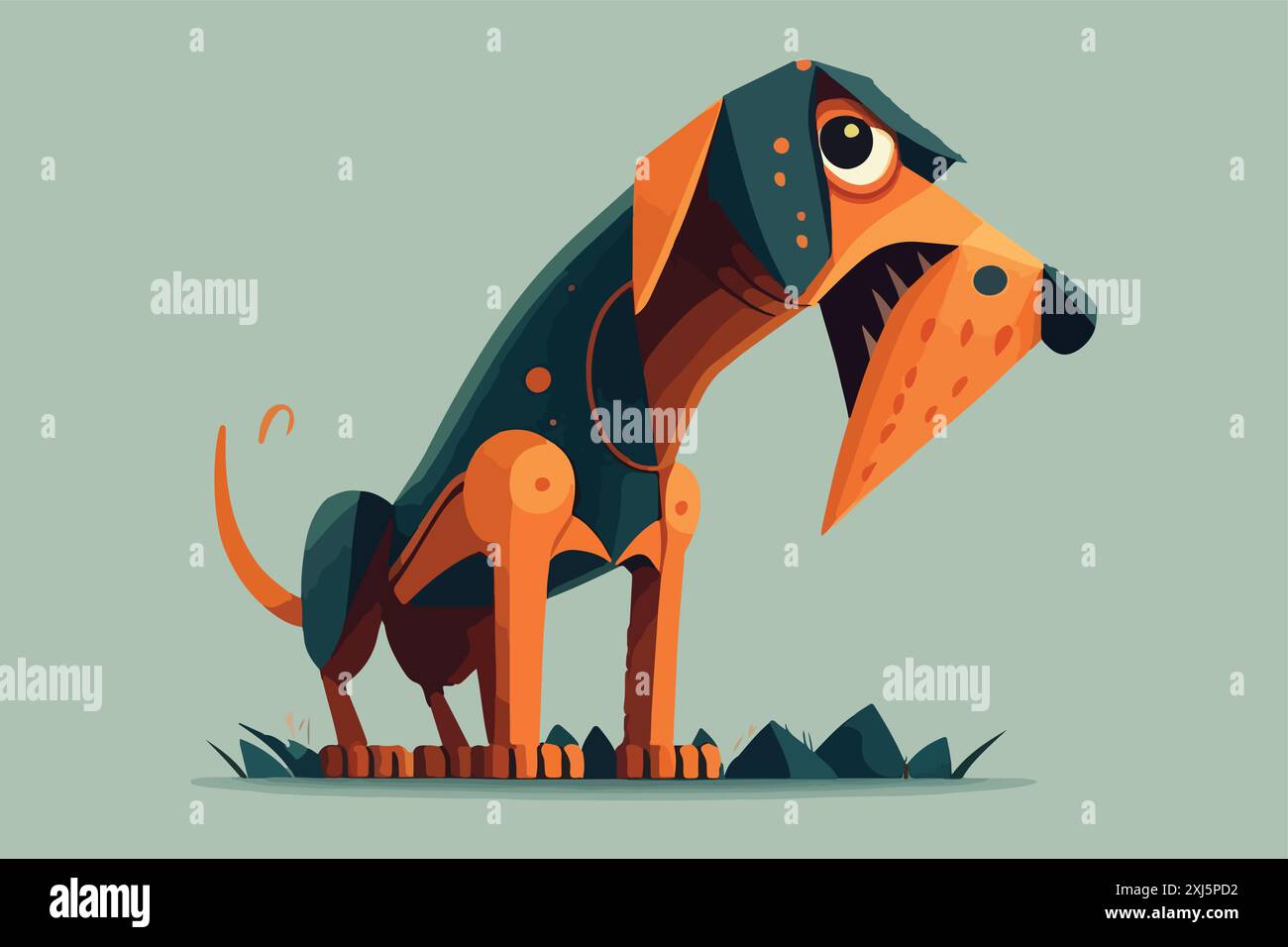 Dog monster vector illustration Stock Vector Image & Art - Alamy