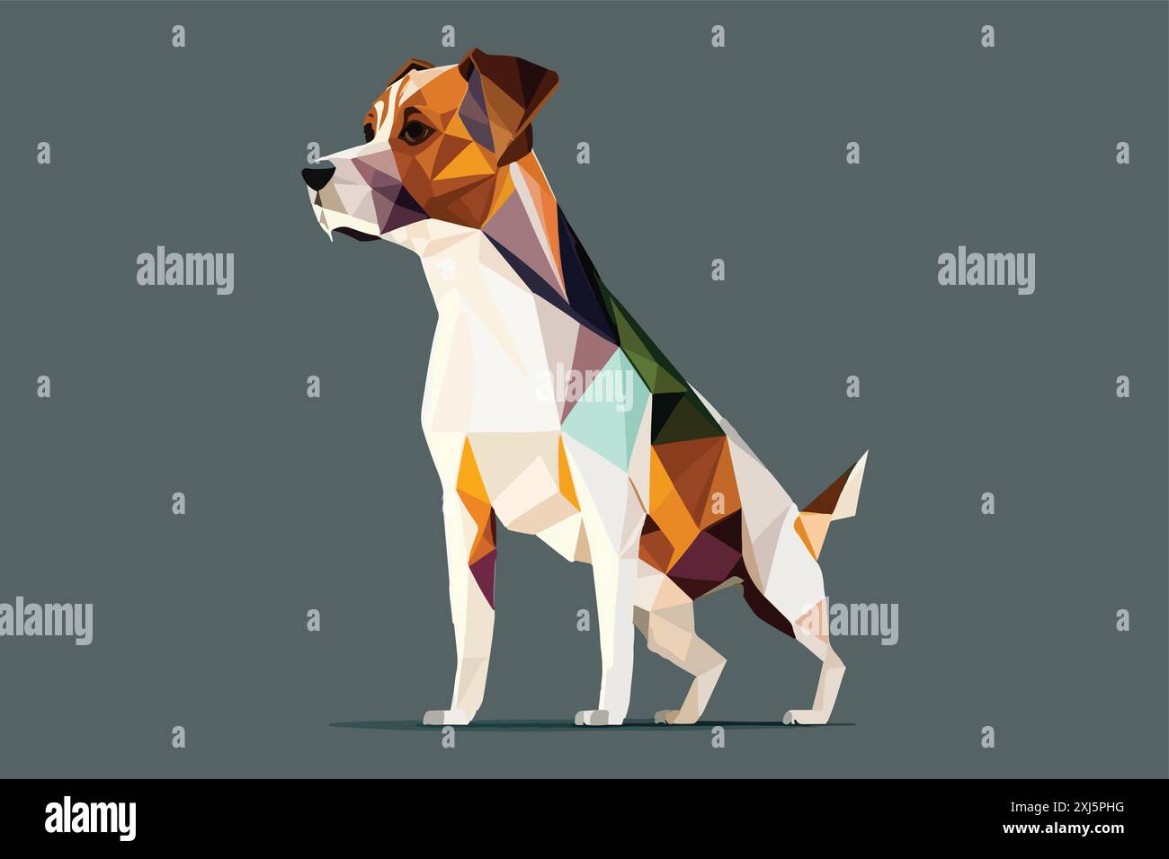 Dog Low Poly vector illustration Stock Vector Image & Art - Alamy